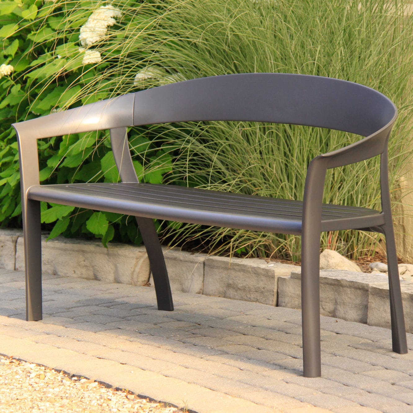Traditional public bench - MLB1400 - Maglin Site Furniture - aluminum ...