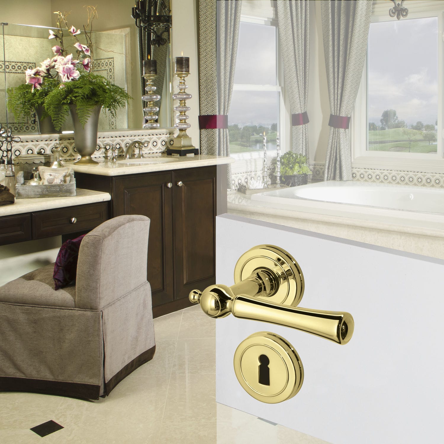 Door handle - LIGHTHOUSE - R428 - JATEC - metal / classic / with lock