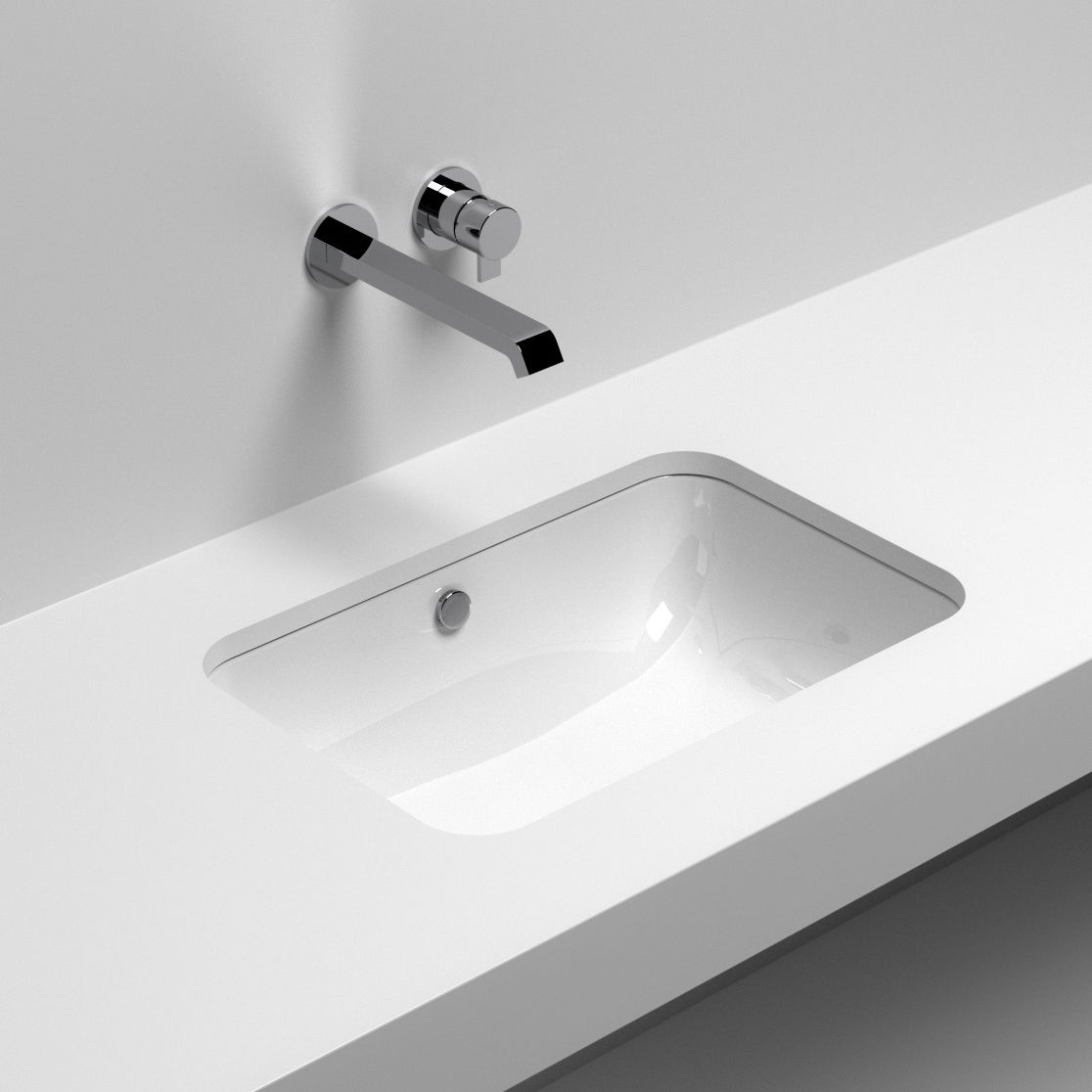 Undercounter washbasin - SOTTO RETTANGOLARE - SIGN - ceramic / with ...