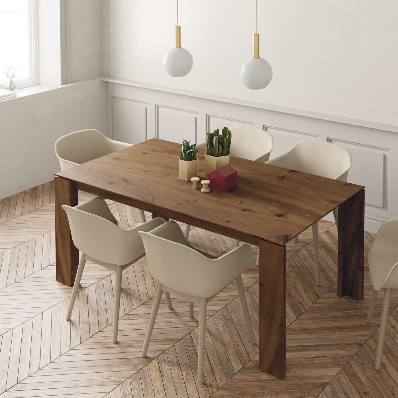 Contemporary dining table - 105 - VIVE - MUEBLES VERGE S.L. - glass ...