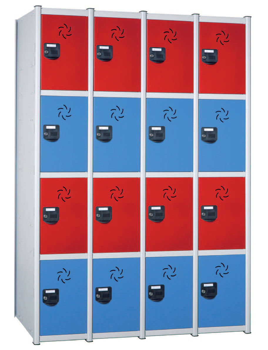 Steel locker - LUX : LC-25/4 - MEGABLOK S.A. - for public building ...