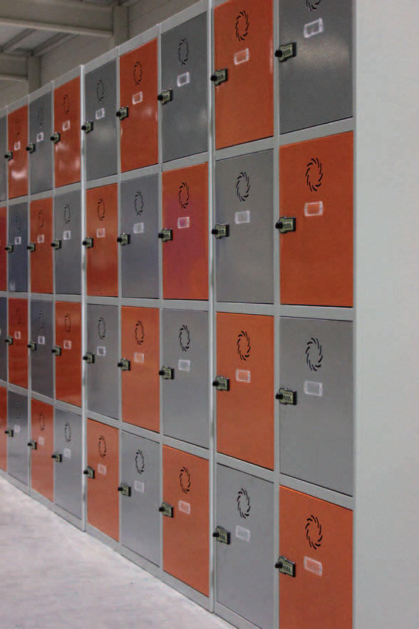 Steel locker - MONOBLOK - MEGABLOK S.A. - for public building / for ...