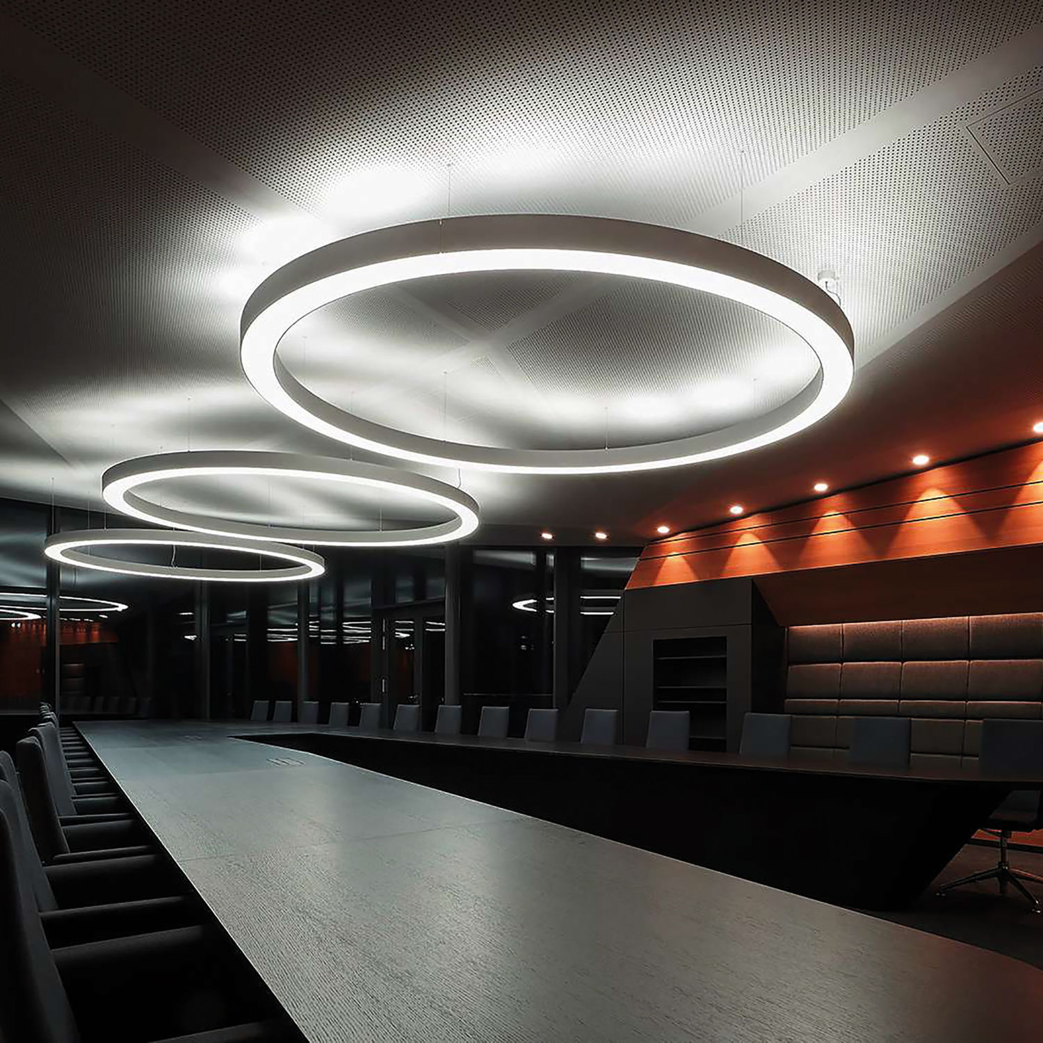 Hanging light fixture - SKYLED SATURNO 60 - Luz Negra - LED / ring ...