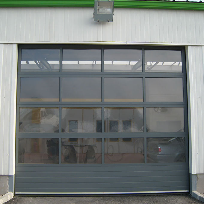 Sectional industrial door - FULL VISION - SMF Services - metal ...