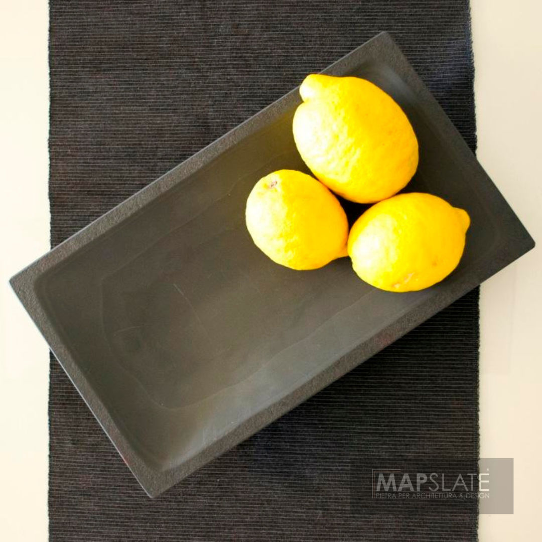 Slate serving tray - BLACK SLATE - MAP Slate Srl - for hotel / for ...