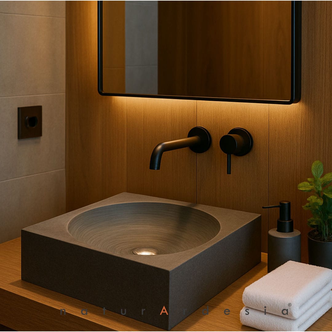 Countertop washbasin - SOFIA - BLACK SLATE - MAP Slate Srl - slate ...