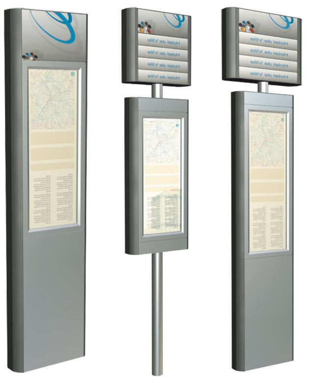 Outdoor display panel - ZEPHIR - Design espaces - stainless steel