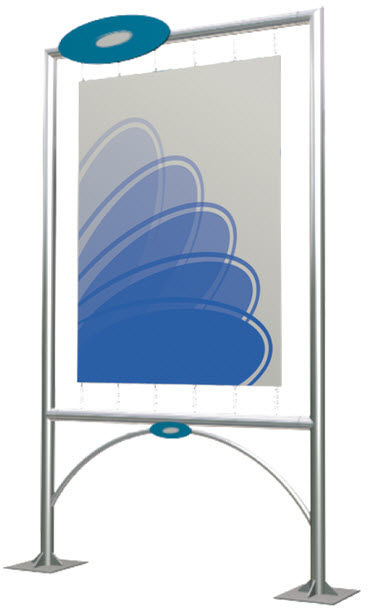 Outdoor display panel - IMPACT - Design espaces - stainless steel