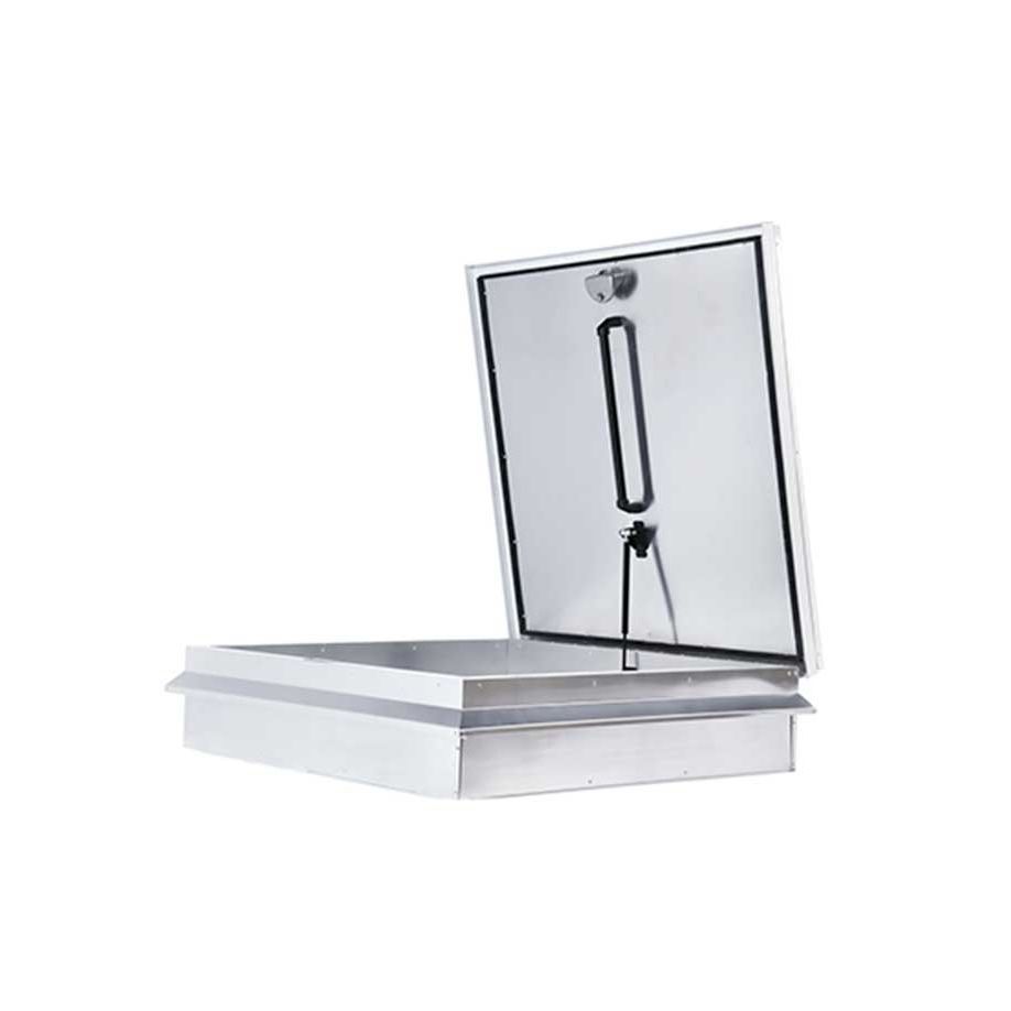 Roof access hatch - VITRAL - square / metal / thermal break