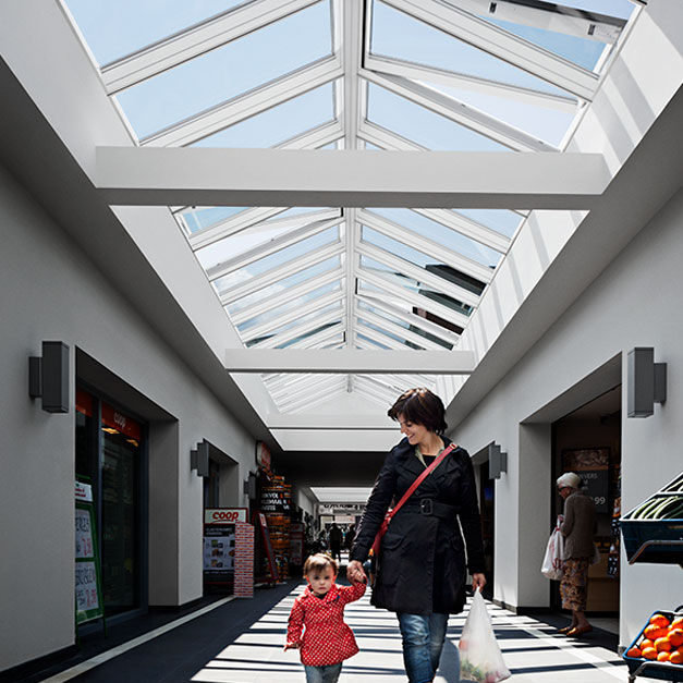 Flat roof skylight - RIDGELIGHT - VITRAL - double-glazed / with ...