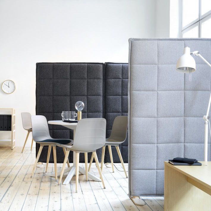 Desk mounted office divider - STITCH - ABSTRACTA - floor-mounted ...