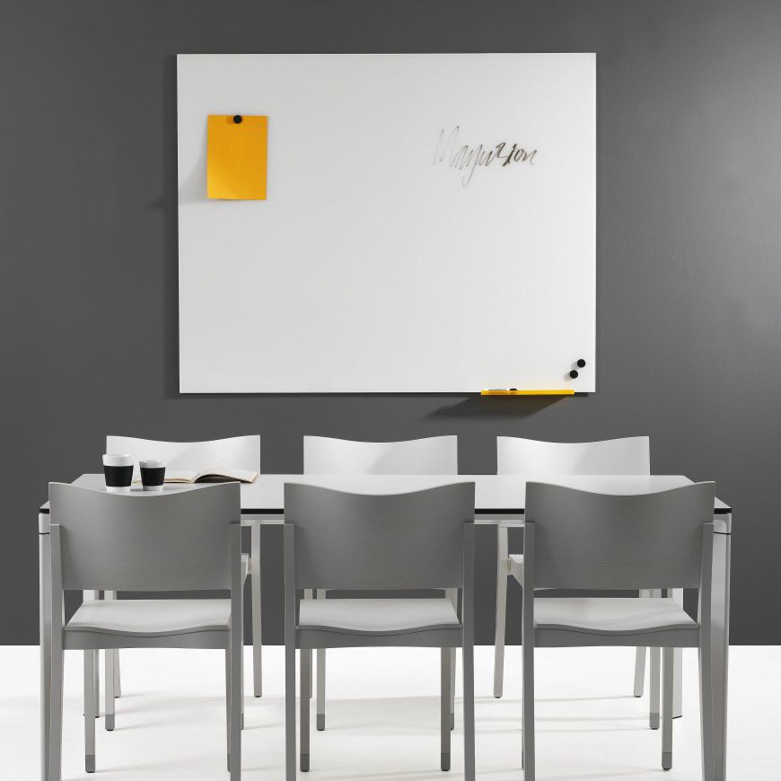 Magnetic board - MAGVISION - ABSTRACTA - white / wall-mounted / glass