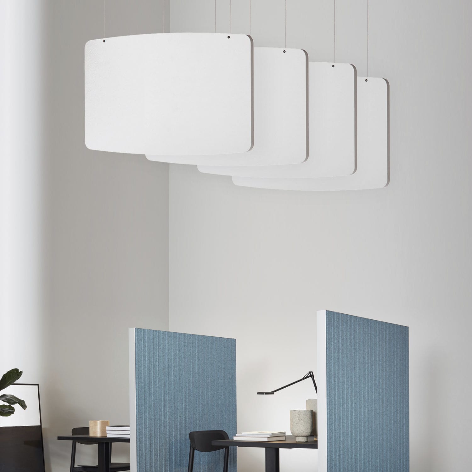 Fabric acoustic baffle - BASIC - ABSTRACTA - PET / polyester / suspended