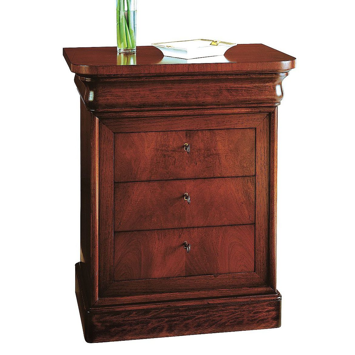 Traditional bedside table - T-657 - ArtesMoble - walnut / beech ...