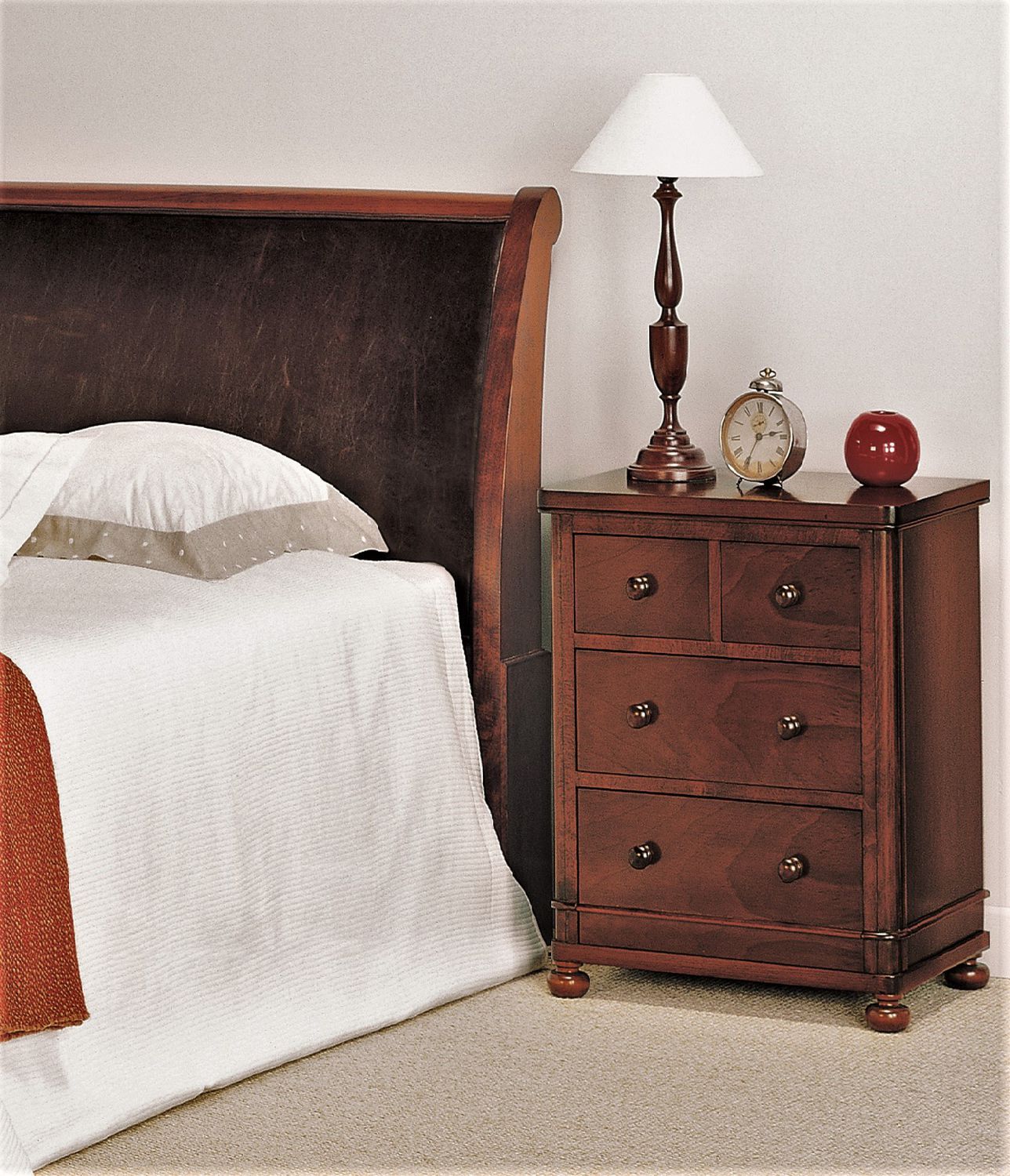 Traditional bedside table - T-543 - ArtesMoble - walnut / beech ...
