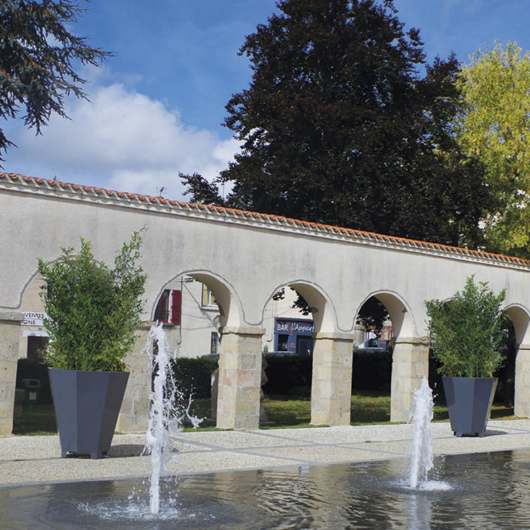 Thermo-lacquered steel planter - OCTOGONE - ATECH - sheet steel ...