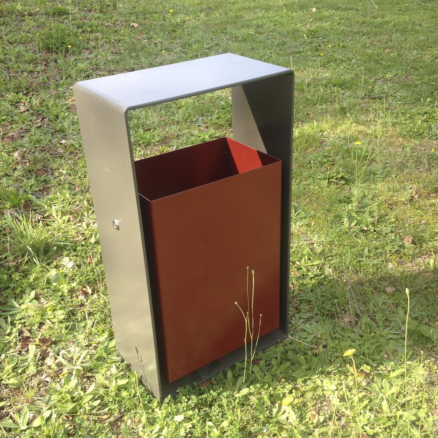 Public trash can - &CO - FREPAT URBAN EQUIPMENT - built-in / steel ...