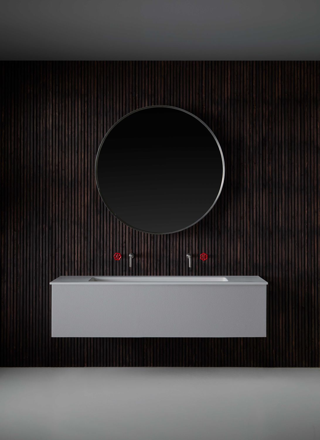 Corian® vanity top - Hydra - RESIGRES - resin / custom / with towel rack