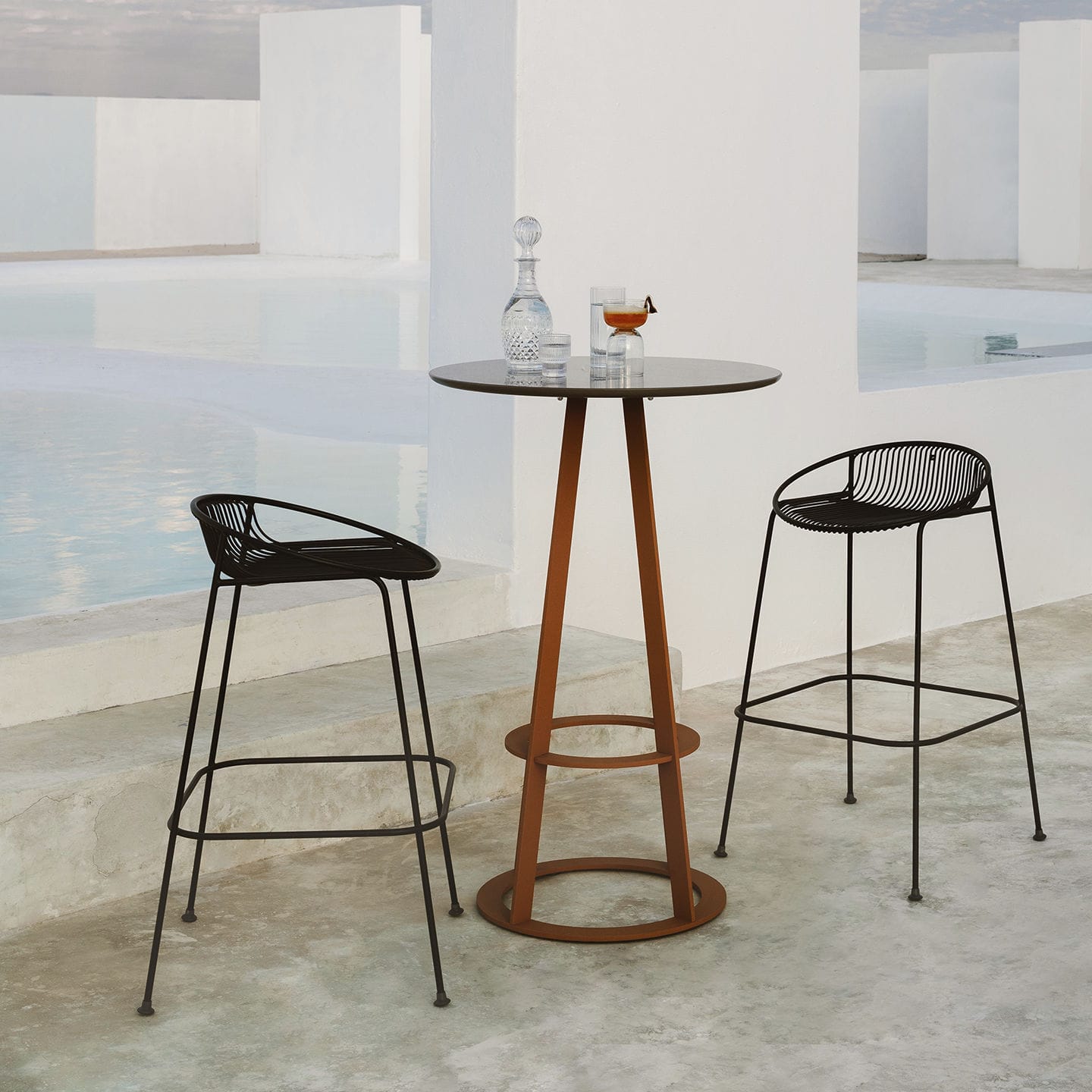 Contemporary bar chair - Hula - HALDANE - kitchen / outdoor / Sunbrella®