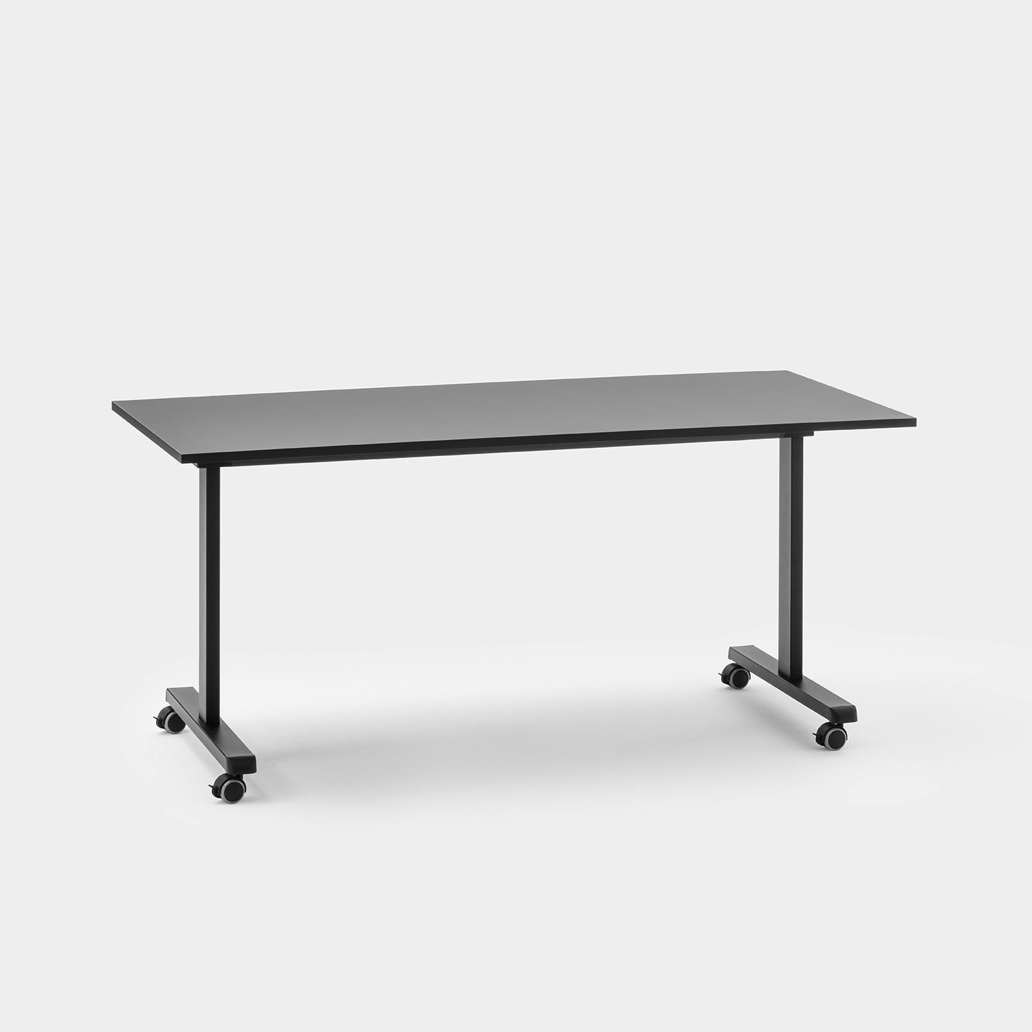 Contemporary work table - 228R - Mara - laminate / melamine / metal base