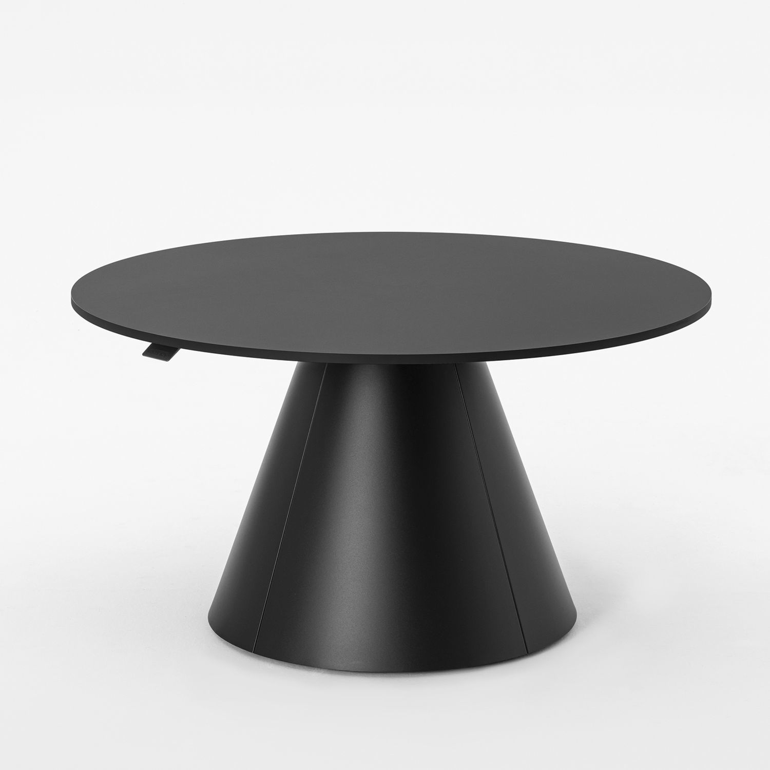 Contemporary table - FOLLOW MEETING CONE - Mara - melamine / metal base ...