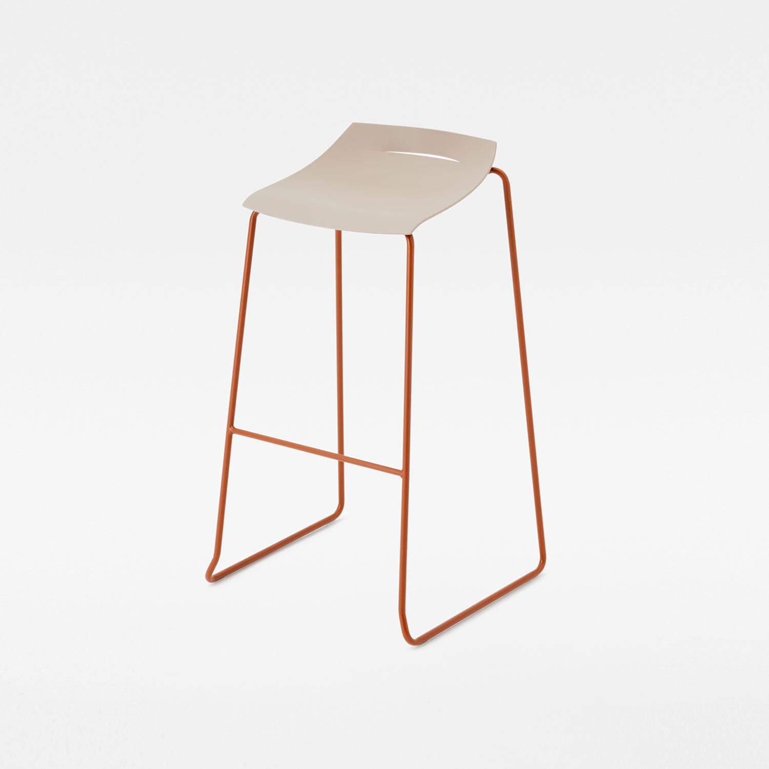Contemporary bar stool - BEN - Mara - polypropylene / metal base ...