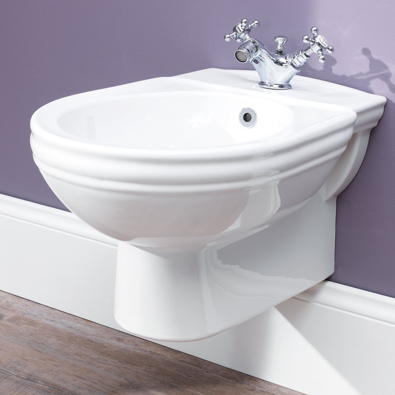 Wall-hung bidet - 240.04100 - Aqua Prestige - porcelain