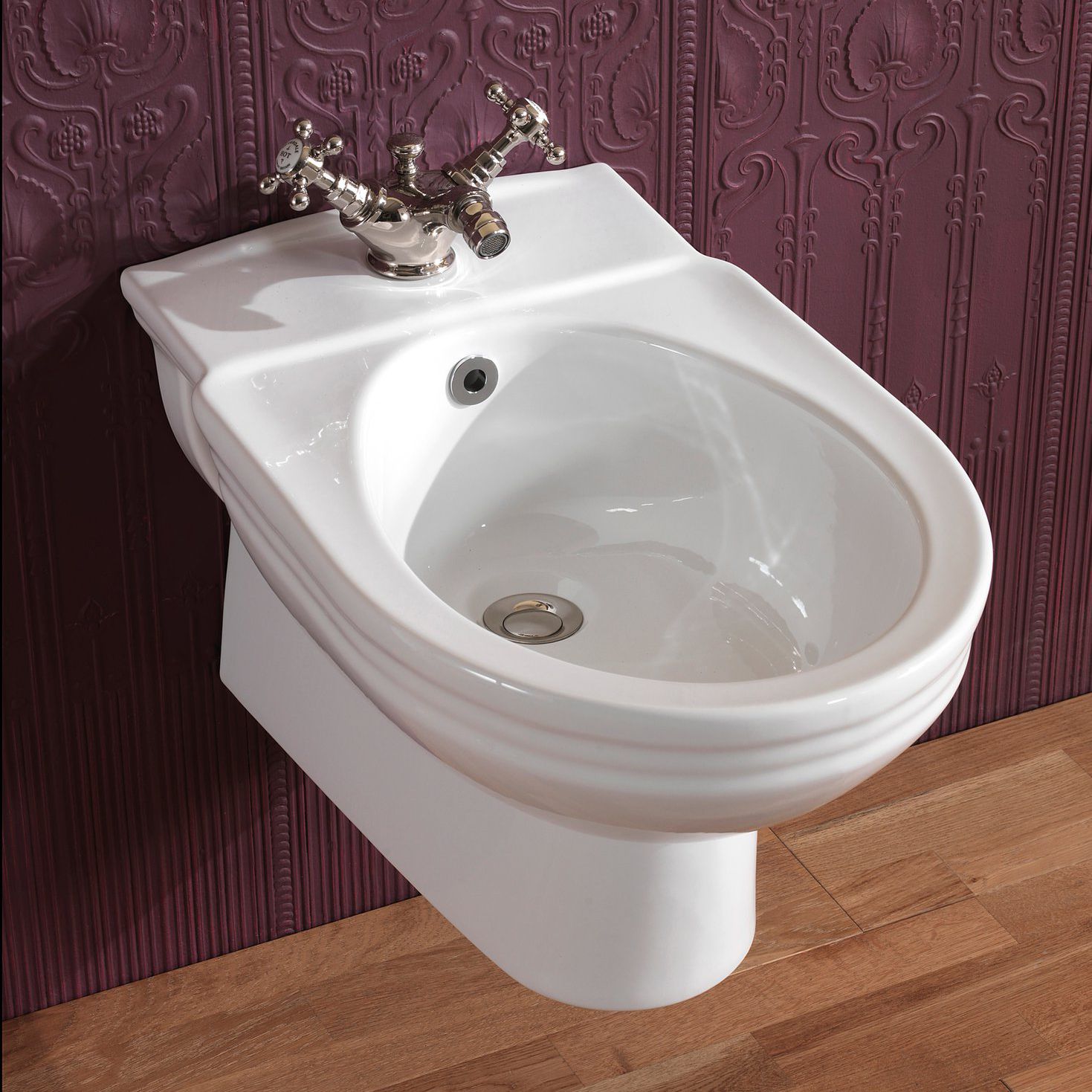 Wall-hung bidet - 240.06100 - Aqua Prestige - porcelain