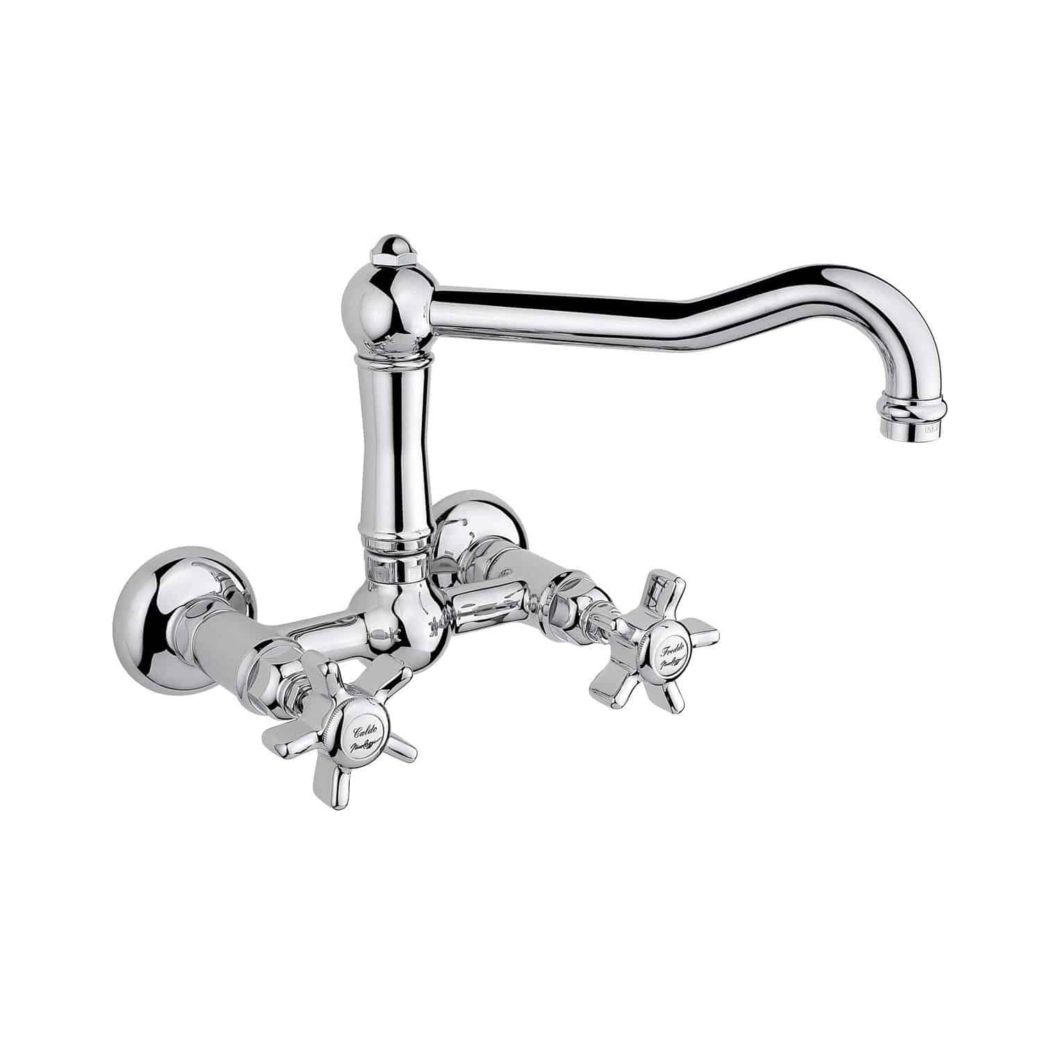 Wall-mounted double-handle mixer tap - 950.1457 - Aqua Prestige - metal ...