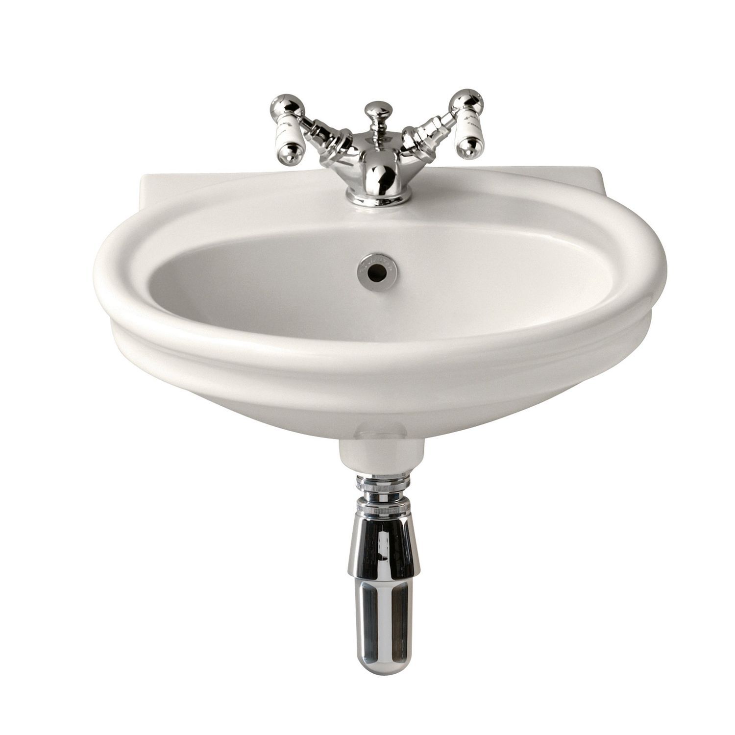 Wall-mounted hand basin - LOXLEY - Aqua Prestige - round / porcelain