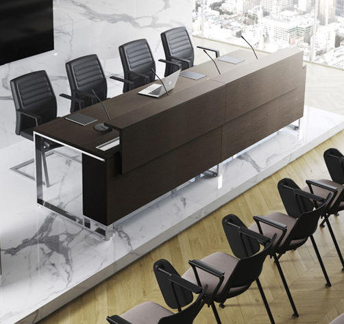 Contemporary conference table - I-MEET - Las Mobili - wooden / metal ...