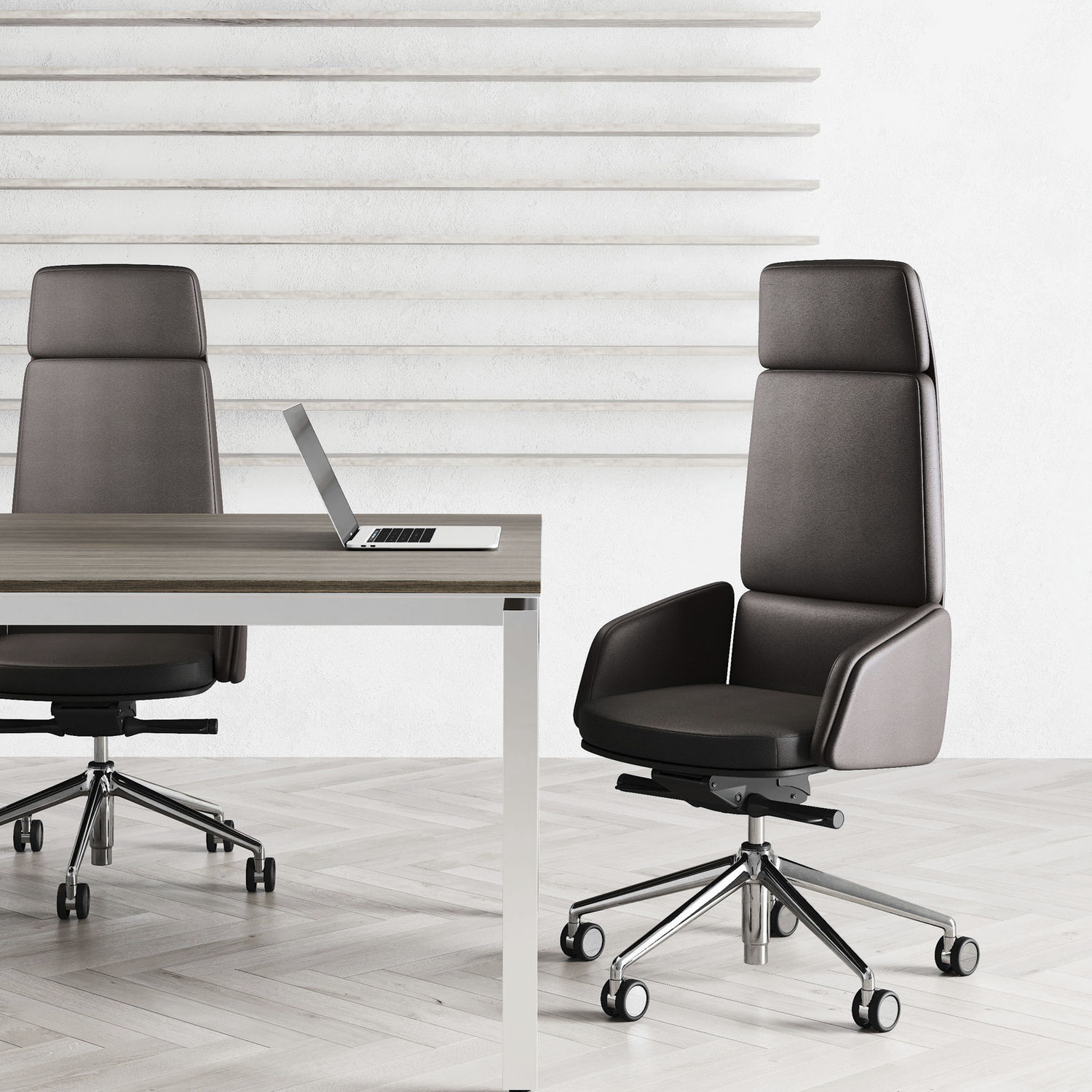 Contemporary executive chair - LEAD - Las Mobili - leather / metal ...