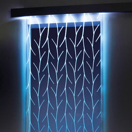 Interior door - SV-LEDS - SAHECO - glass / sliding / glazed