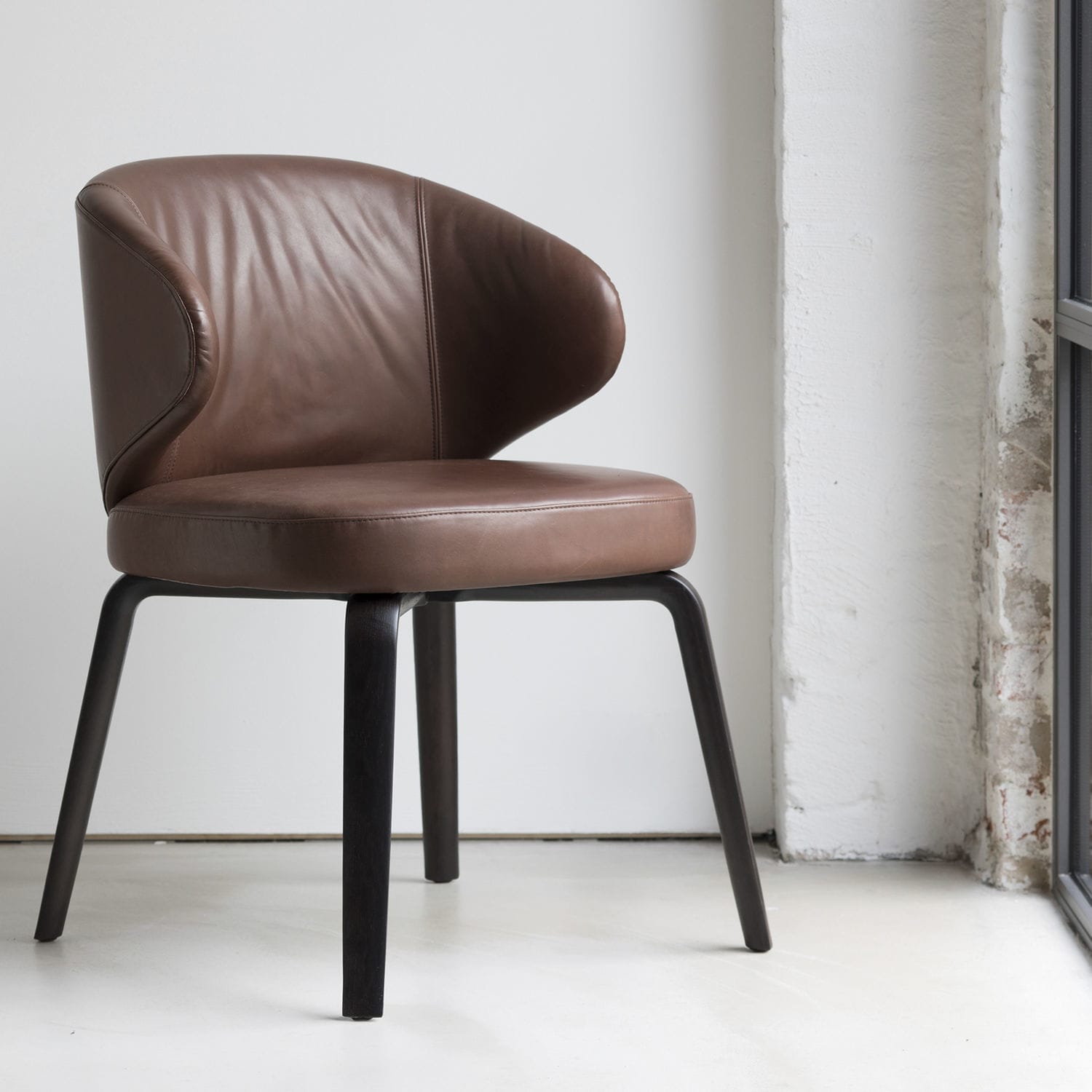 Contemporary chair - MUDI - more - indoor / fabric / leather