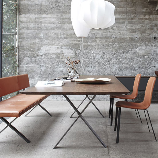 Contemporary table - LAX - more - solid wood / laminated wood ...