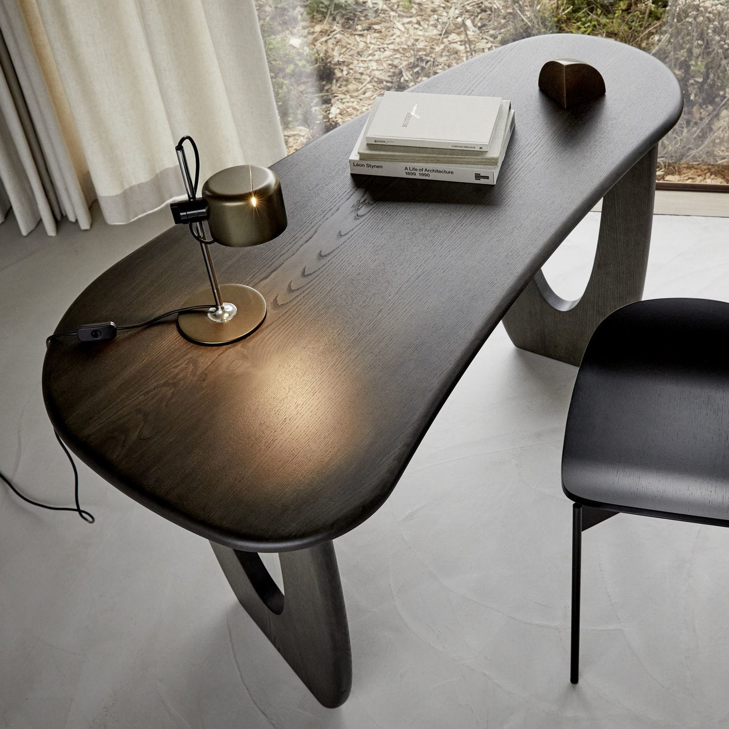 Free-standing desk - CALA - more - contemporary / solid wood / oiled wood