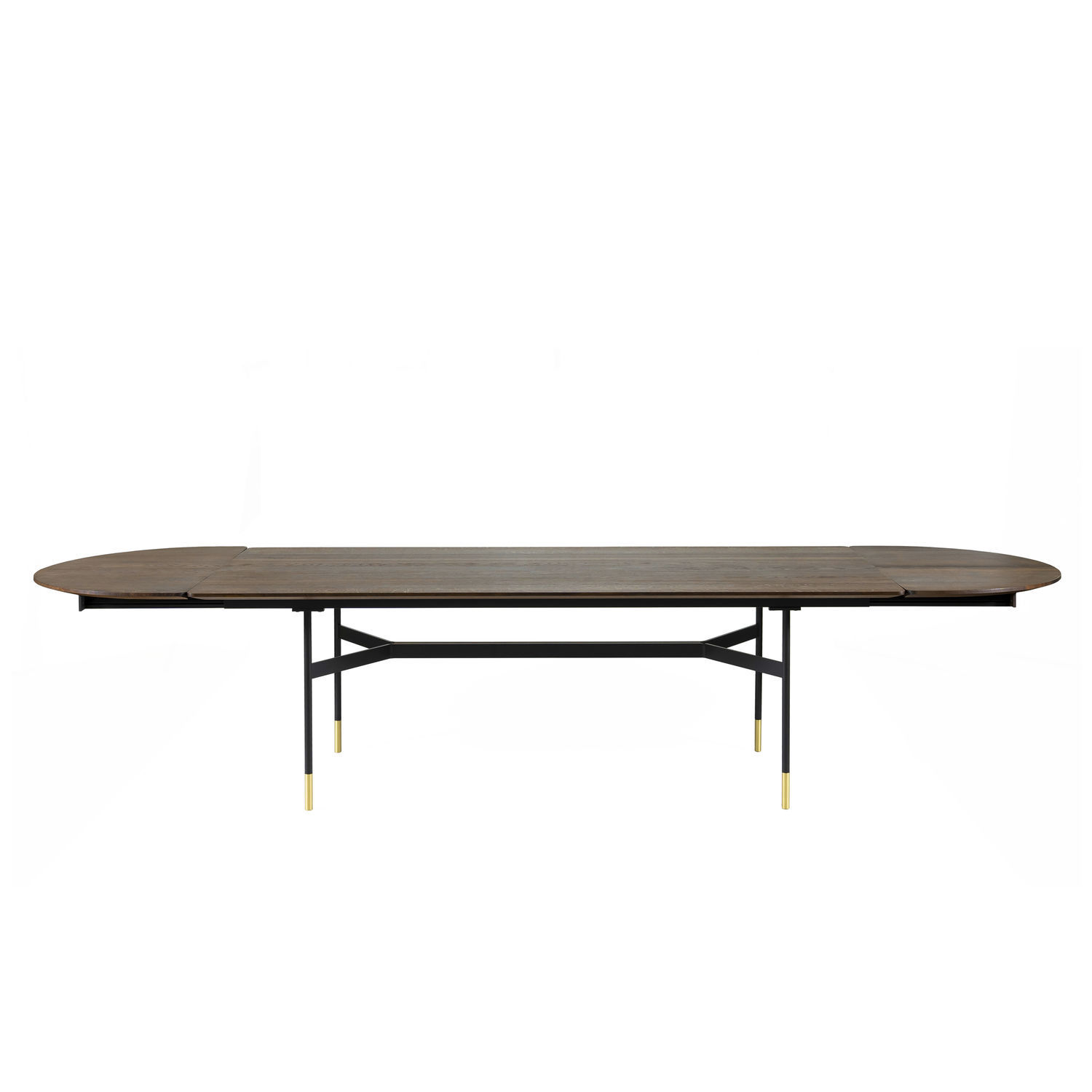 Contemporary table - HARRI EXTENDABLE - more - aluminum / brass / steel