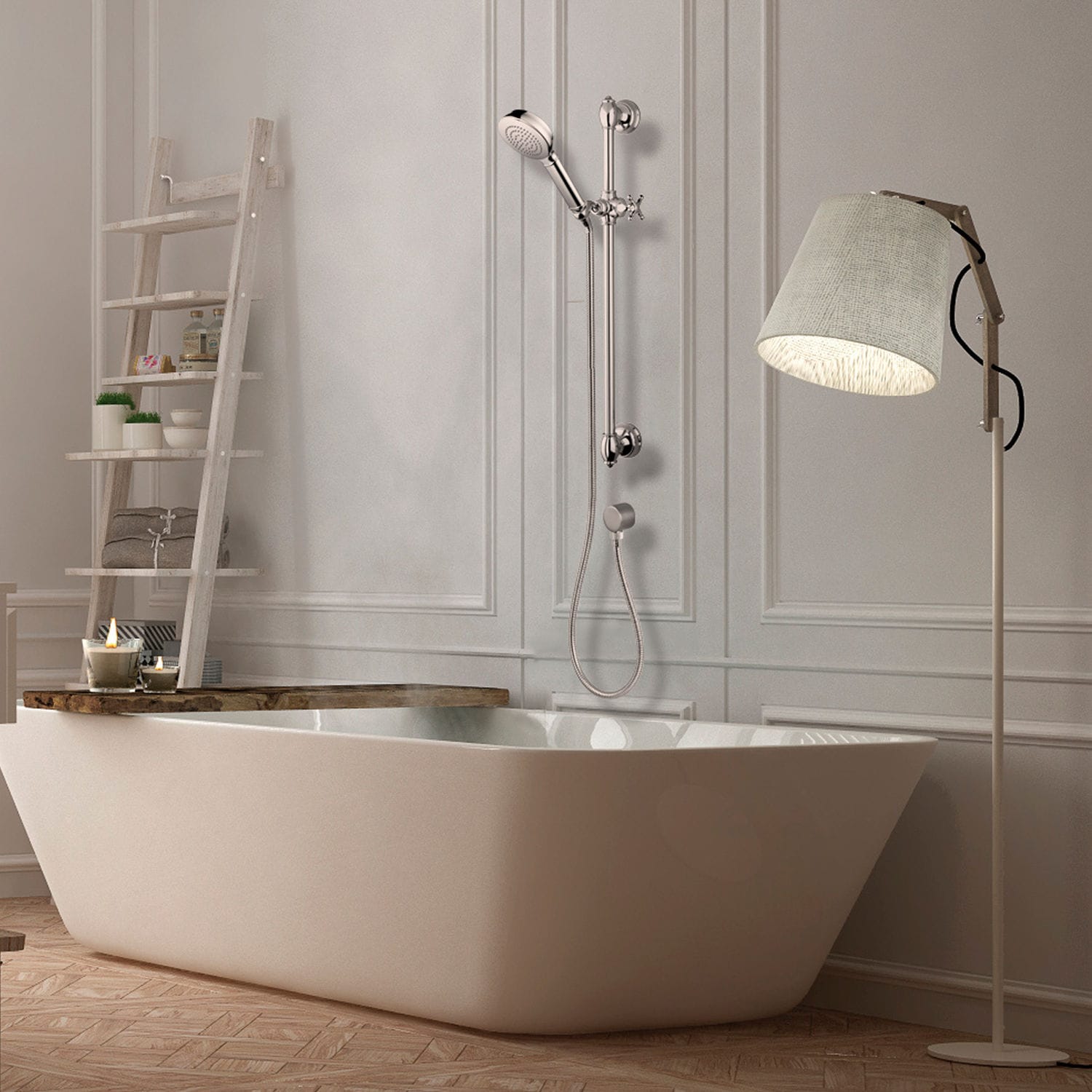 Wall-mounted shower set - D03025 - BOSSINI - contemporary / with hand ...