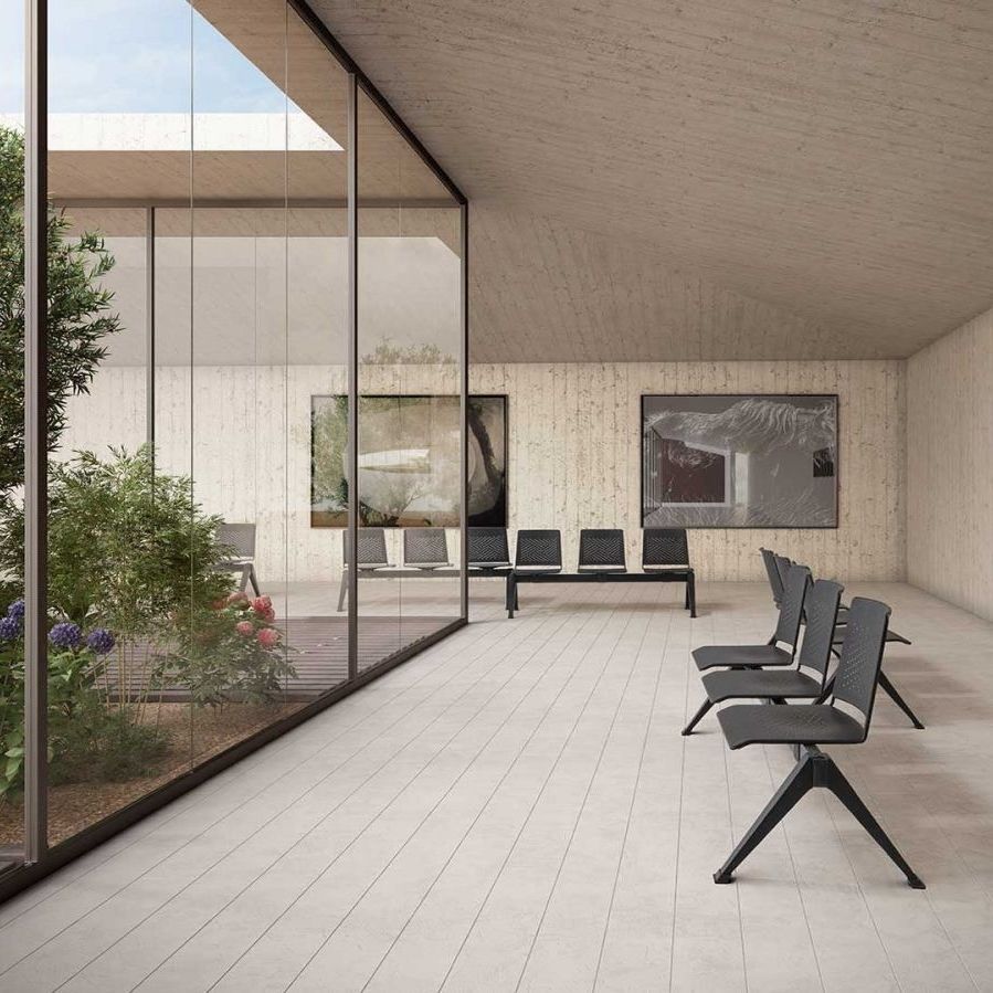 Metal beam chair - NEXUS - Moschella Sedute Srl - plastic / 3-seater ...