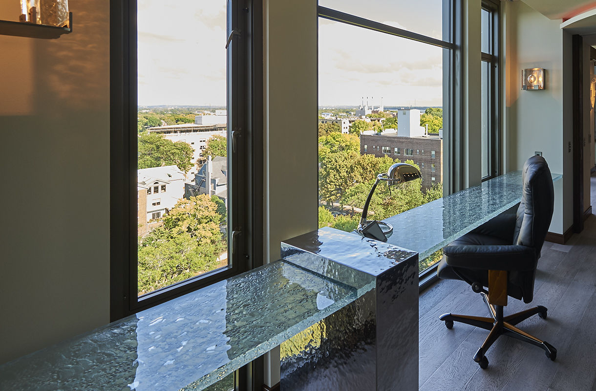 Original design desk - ThinkGlass - glass / custom / commercial