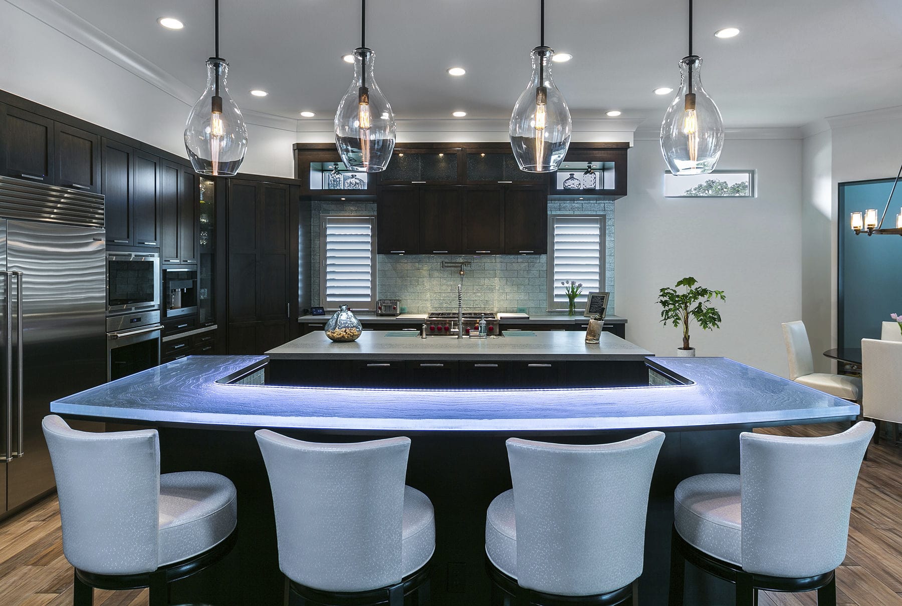 Kitchen counter - 3 - ThinkGlass - bar / glass / U-shaped