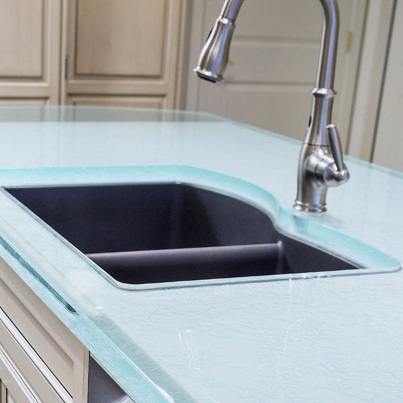 Glass countertop - ThinkGlass - kitchen / transparent / heat-resistant