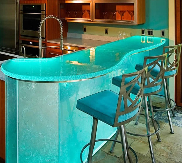 Commercial bar cabinet - POOL HOUSE BAR - ThinkGlass - contemporary ...