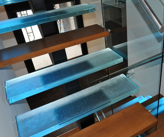 Straight staircase - STEP OUT OF THE ORDINARY - ThinkGlass - wooden ...