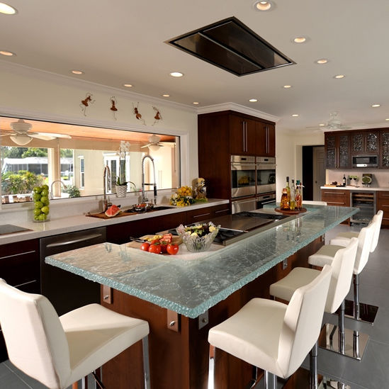 Crystal countertop - HERMA - ThinkGlass - polished / textured / matte ...