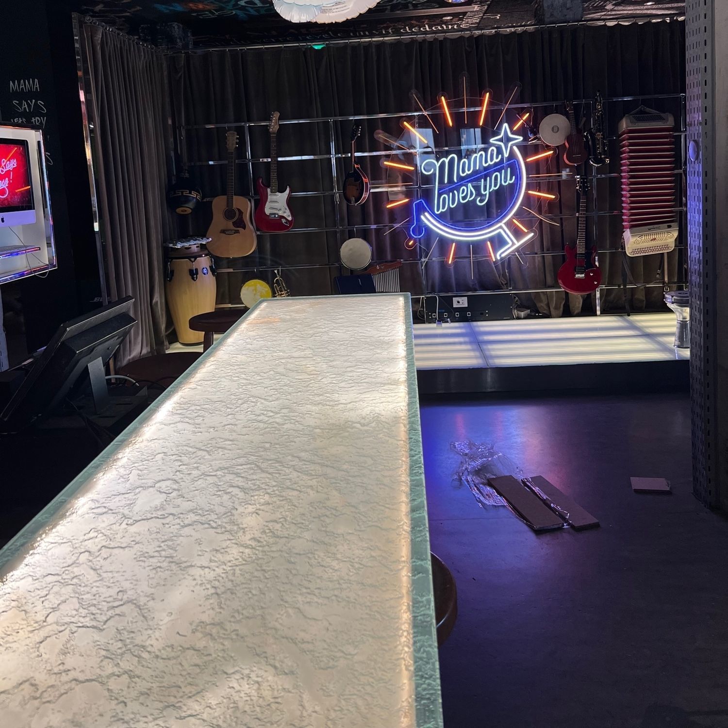 Bar counter - ThinkGlass - kitchen / glass / wooden