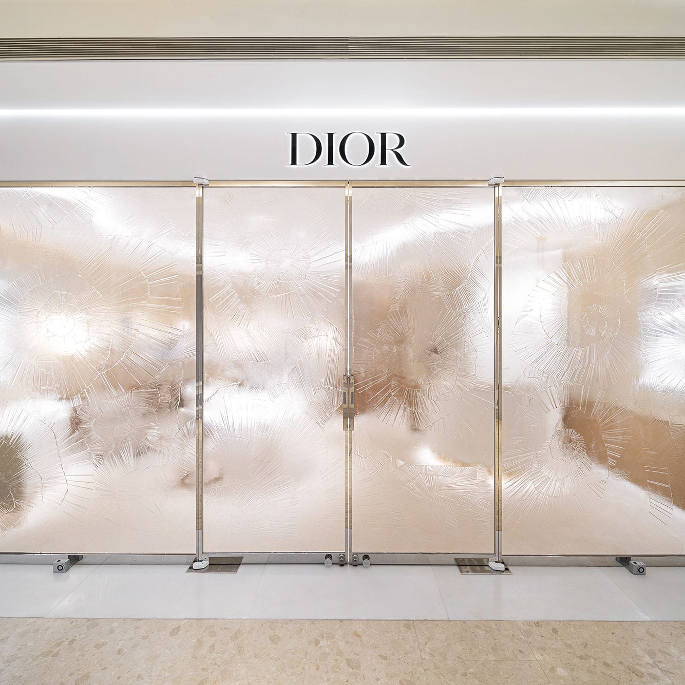 Fixed partition - ThinkGlass - sliding / glass / metal