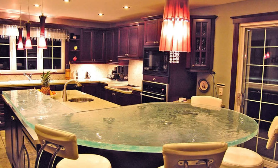 Glass countertop - SOPHISTICATED LIVING - ThinkGlass - kitchen