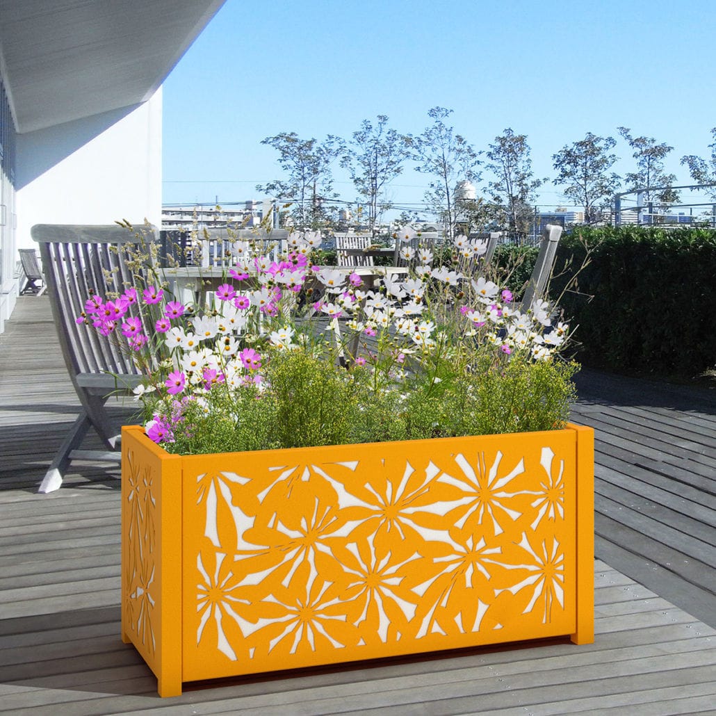 Thermo-lacquered aluminum planter - FLEURS - FRANCE RESILLE ...