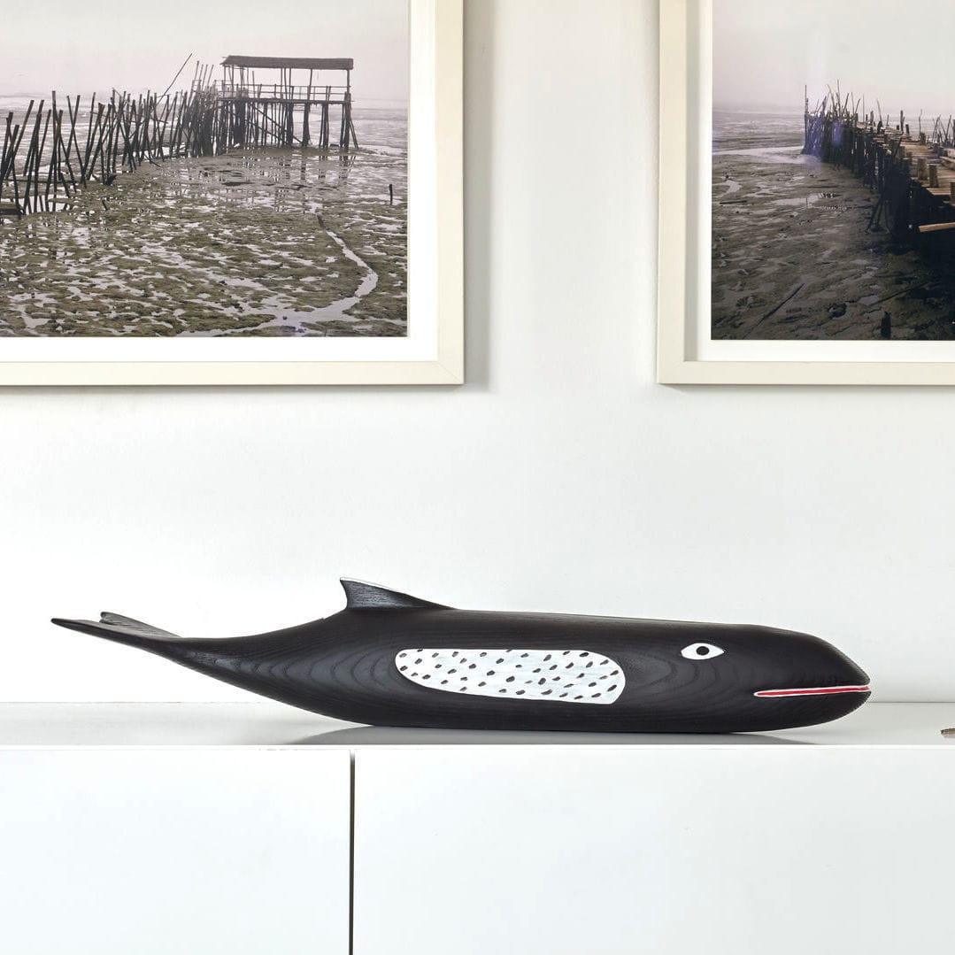 Ash sculpture - HOUSE WHALE - vitra - black / animal / contemporary